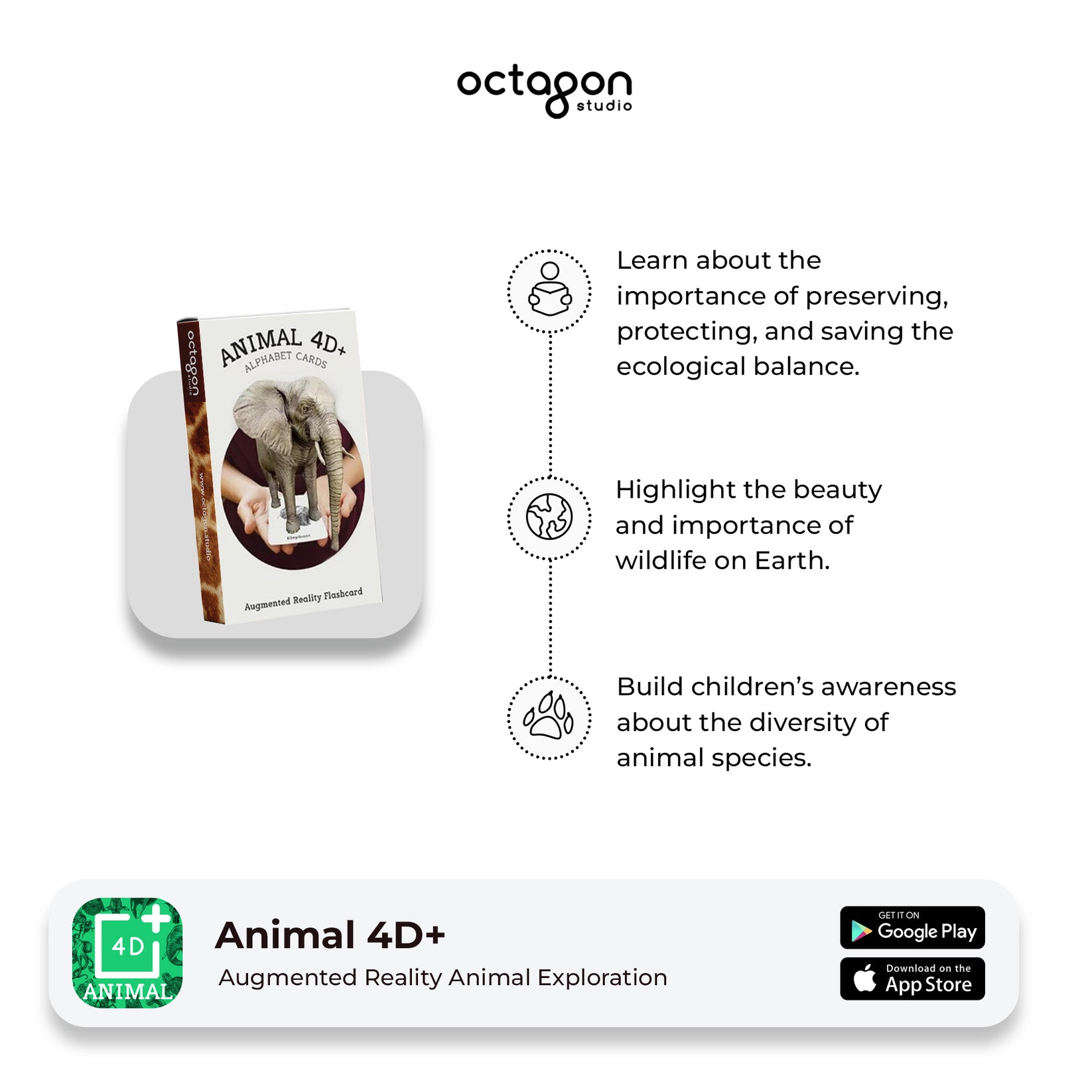 Animal 4D+ Augmented Reality Cards – Octagon Studio
