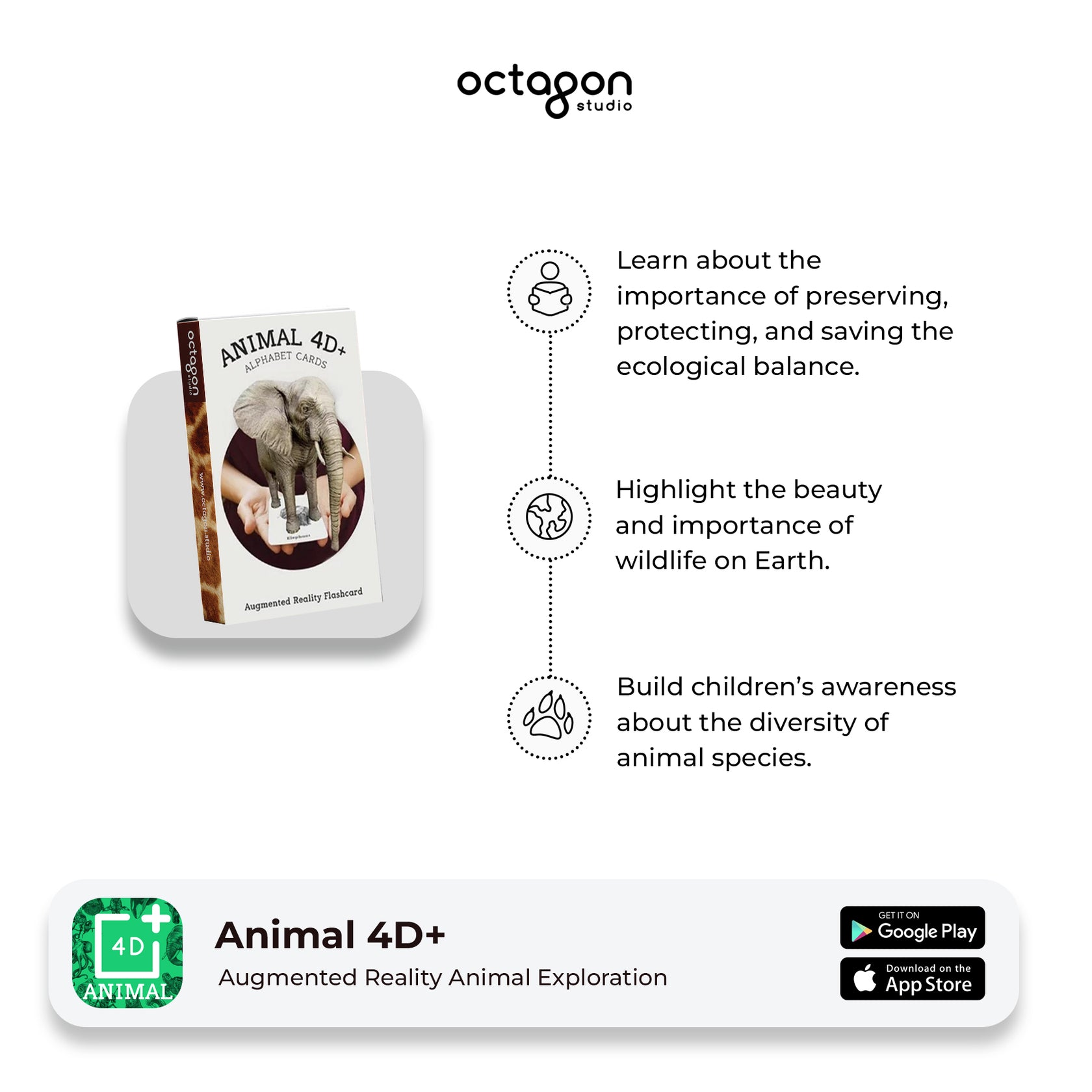 Animal 4D+ Augmented Reality Cards – Octagon Studio