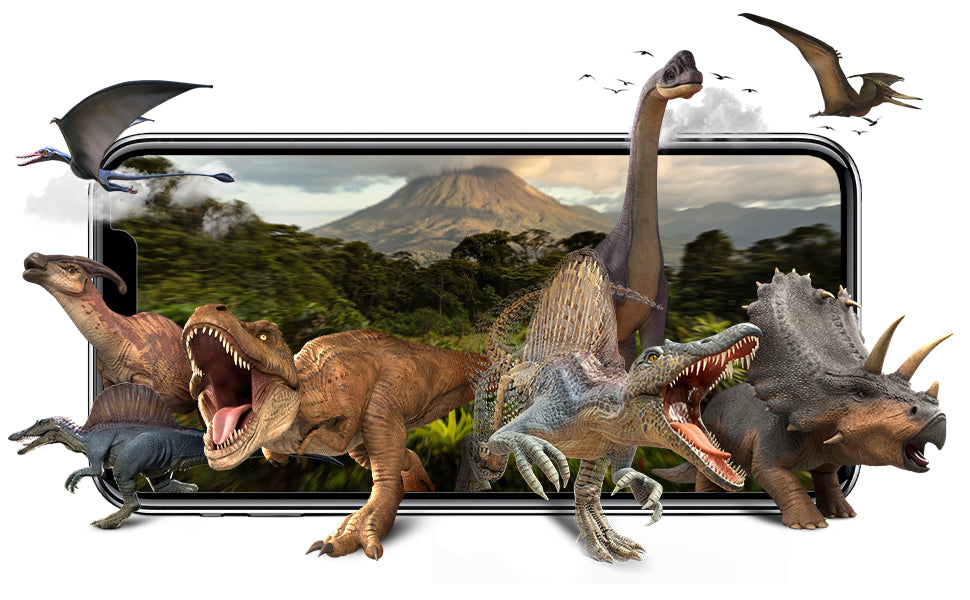 Dinosaur 4D+ Augmented Reality Flashcards for Kids | Octagon Studio